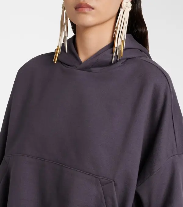 Dries Van Noten Hannett Cotton Hoodie - Grey