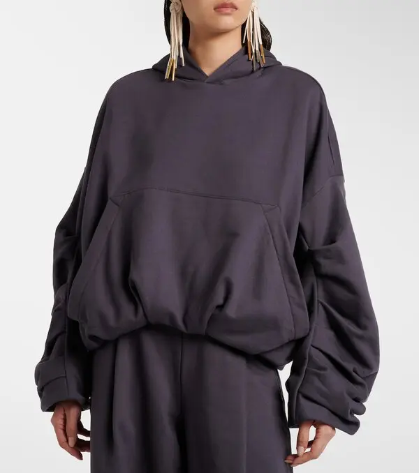 Dries Van Noten Hannett Cotton Hoodie - Grey