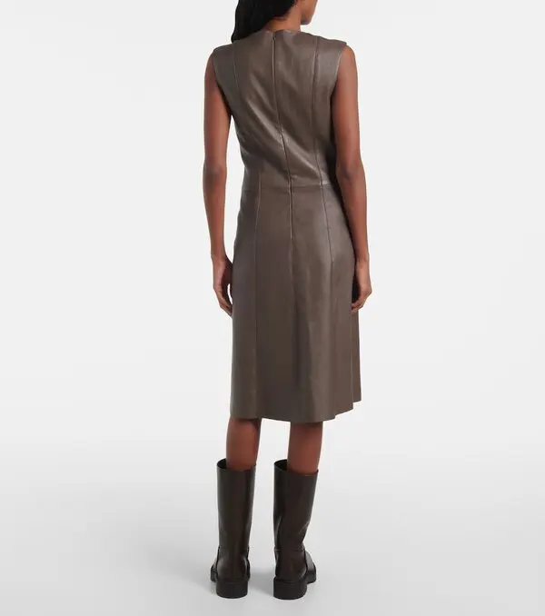 JOSEPH Leather Midi Dress