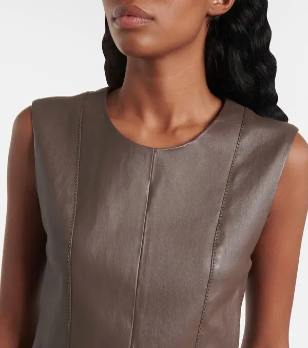 JOSEPH Leather Midi Dress