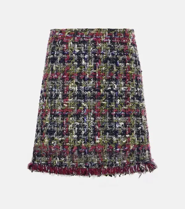 Etro Wool-blend Tweed Mini Skirt - Multicoloured