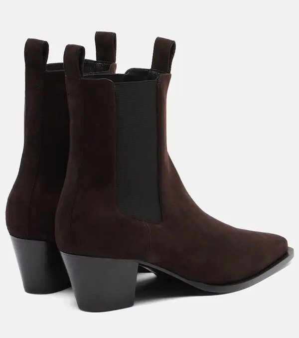 TOTEME City 50 Suede Chelsea Boots - Brown