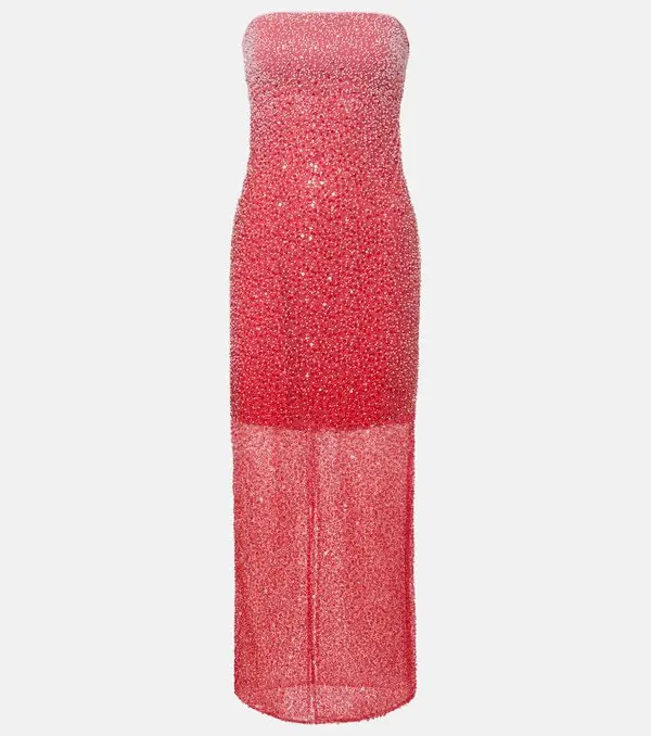 Remain Birger Christensen Beaded Sequined Maxi Dress