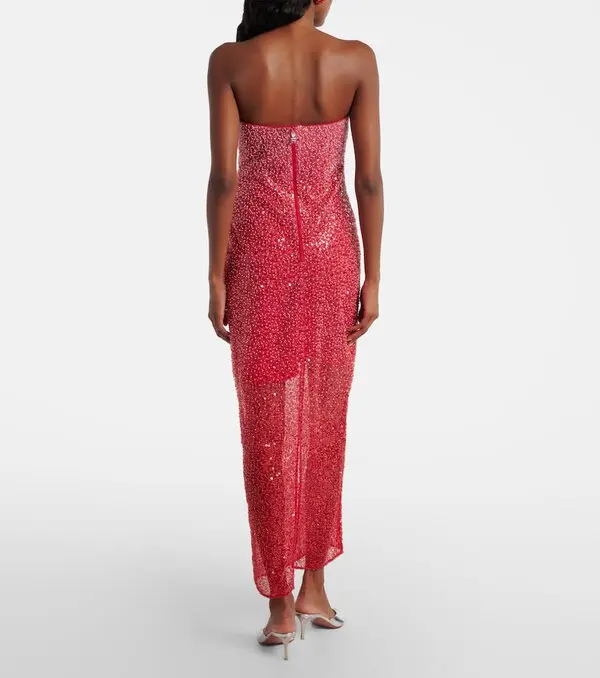 Remain Birger Christensen Beaded Sequined Maxi Dress