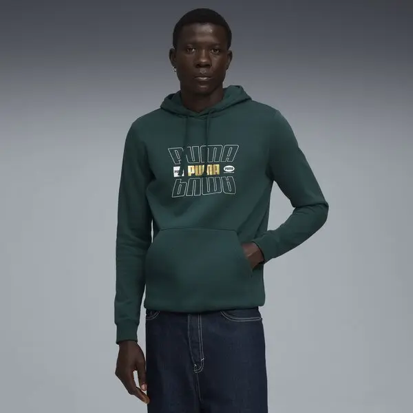 PUMA Essentials Logo Lab Fleece Hoodie - Green