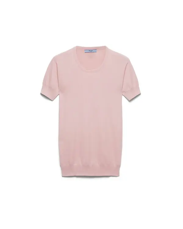 Prada Silk And Cotton Crew-neck Sweater - Pink