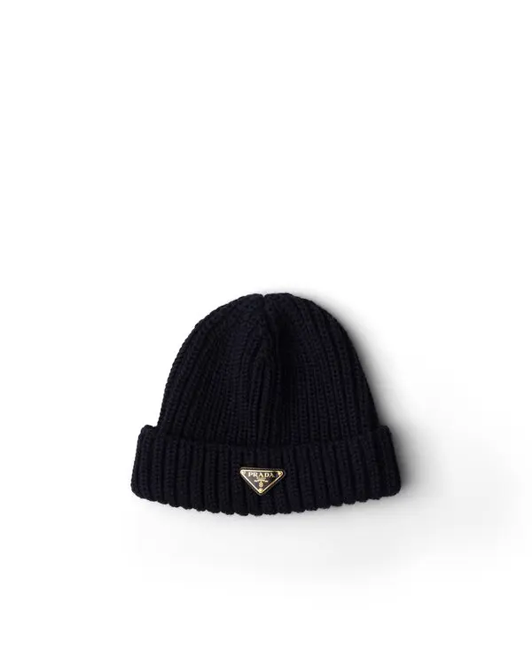 Prada Wool Beanie - Blue