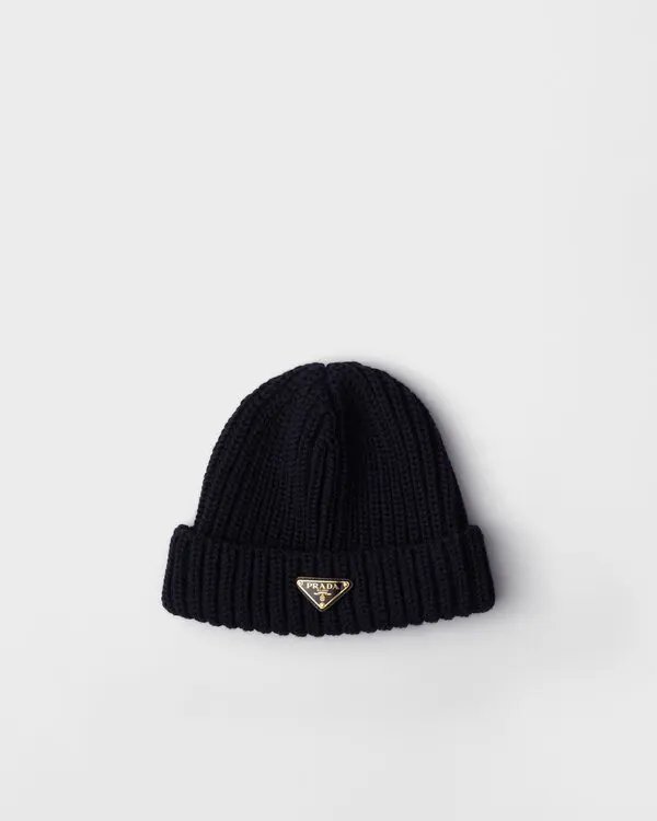 Prada Wool Beanie - Navy