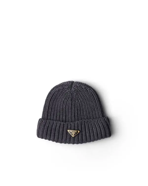 Prada Wool Beanie - Grey