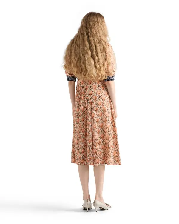 Prada Printed Georgette Dress