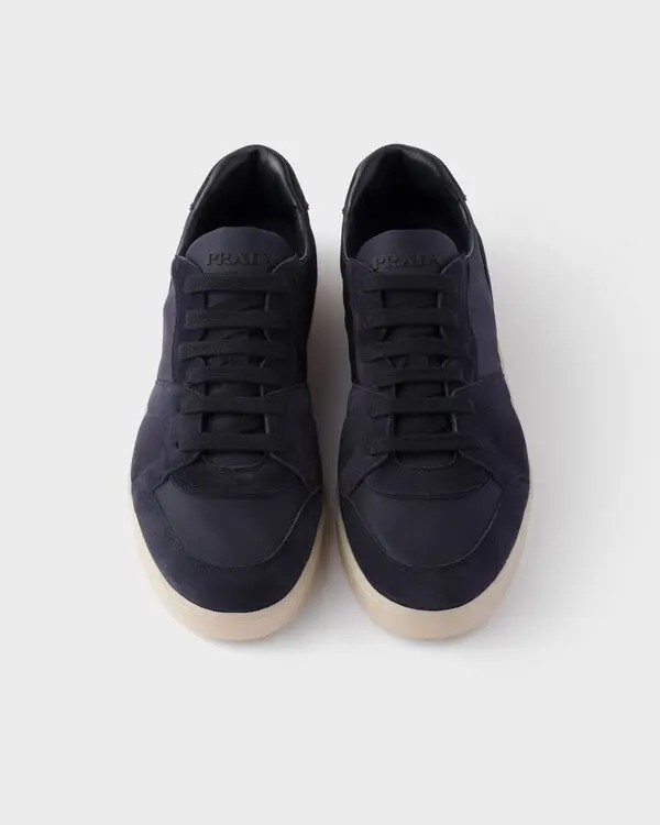 Prada Suede And Re-nylon Sneakers