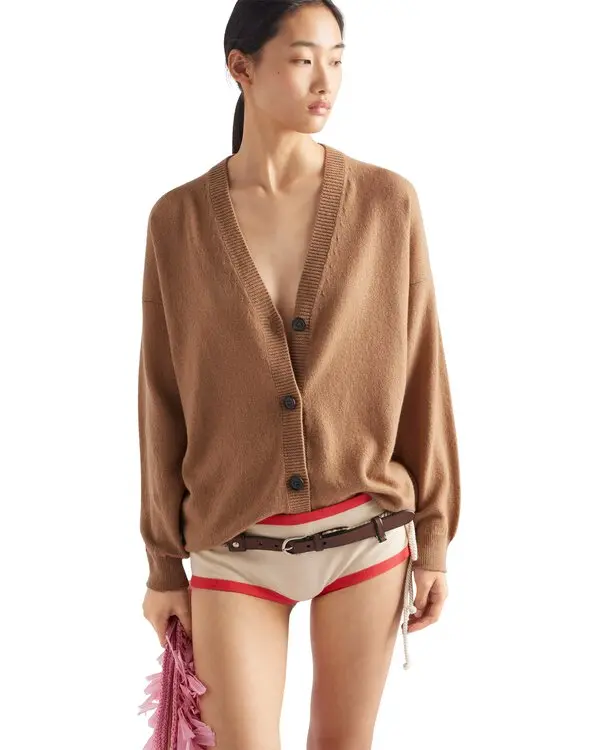 Prada Cashmere Cardigan - Brown