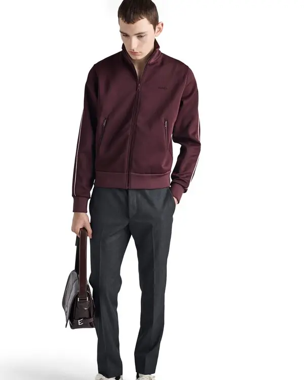 Prada Zippered Technical Fabric Track Jacket - Red