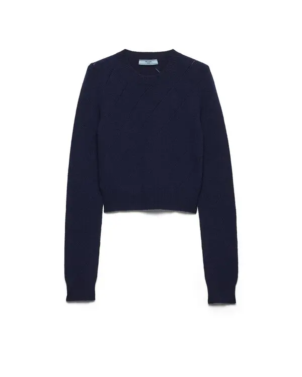 Prada Cashmere Crew-neck Sweater - Blue