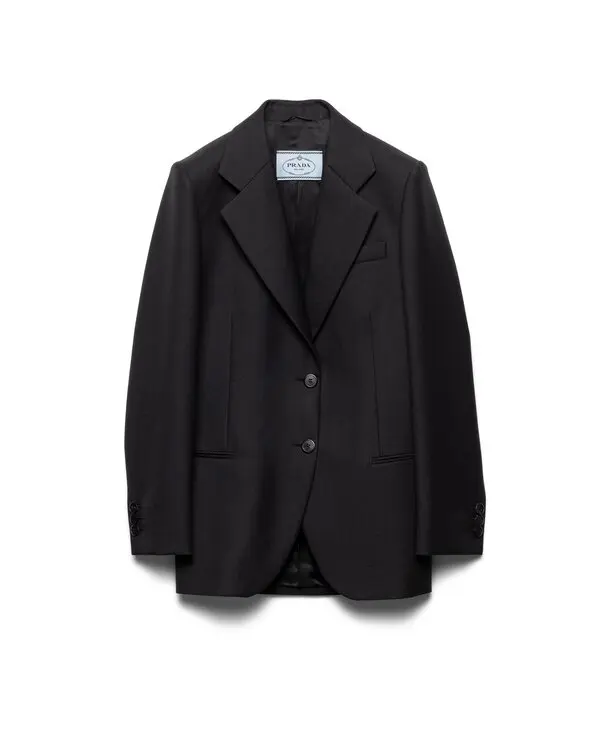 Prada Single-breasted Gabardine Jacket - Grey