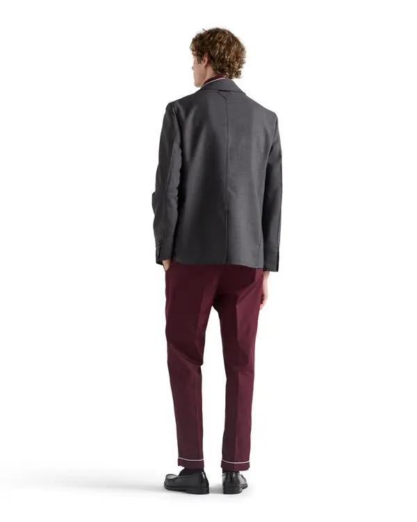Prada Single-breasted Wool Blend Jacket - Grey