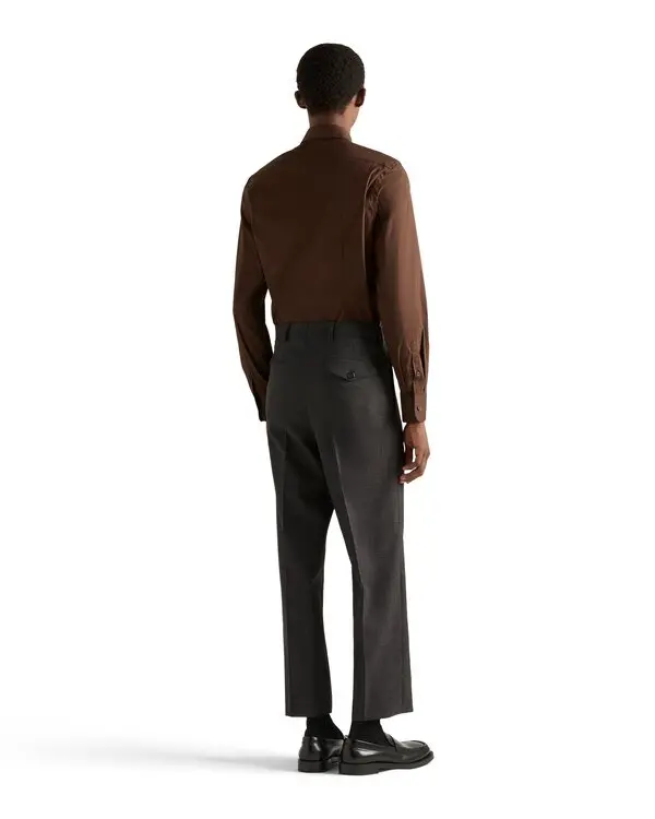 Prada Stretch Cotton Shirt - Brown