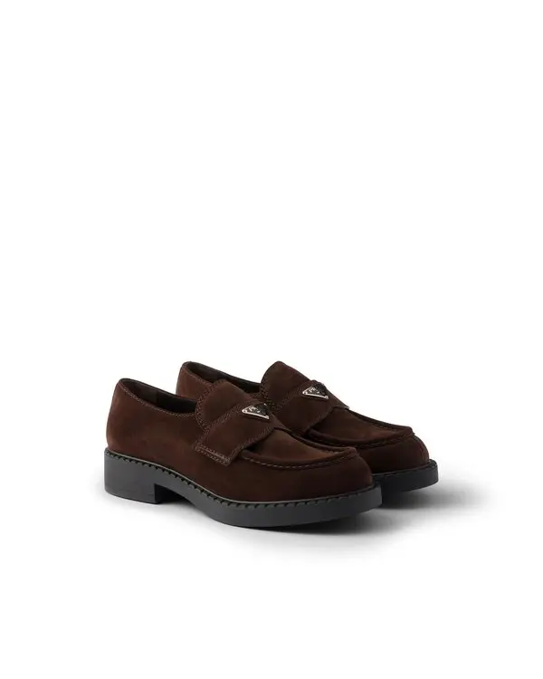 Prada Suede Loafers - Brown