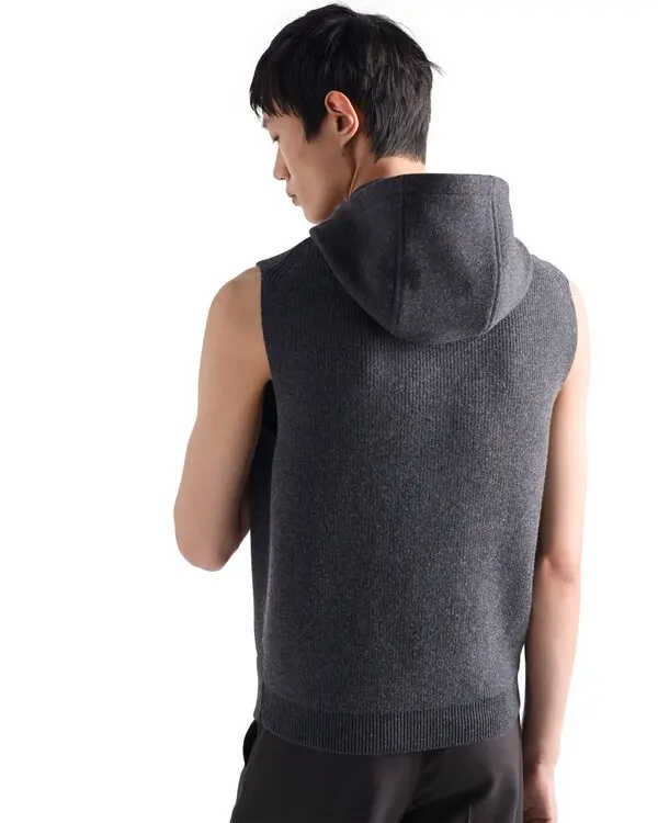Prada Wool And Cashmere Zipper Vest