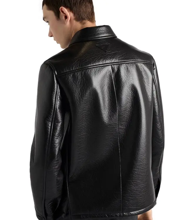 Prada Nappa Leather Caban Jacket