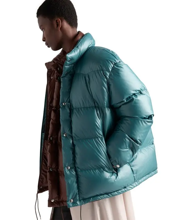 Prada Re-nylon Down Jacket - Light Blue