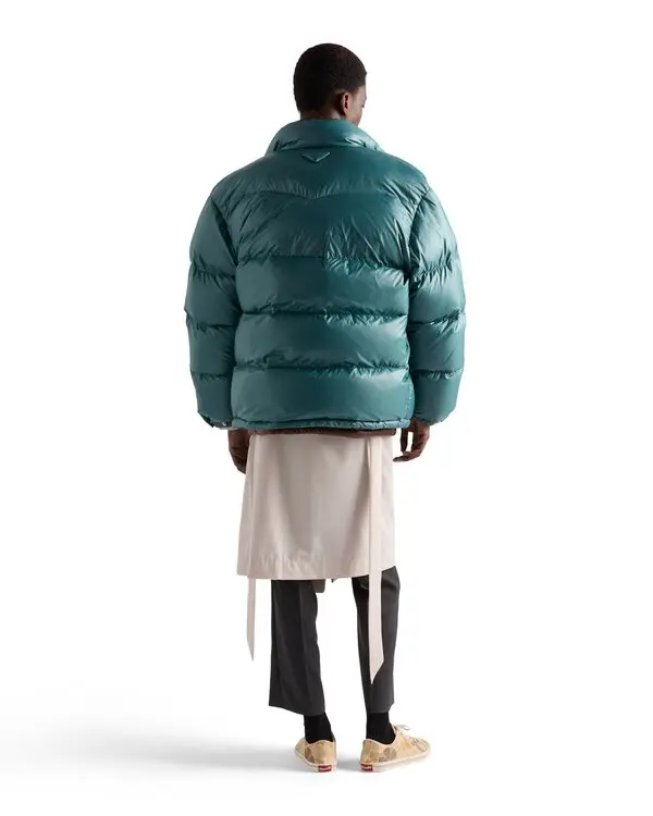Prada Re-nylon Down Jacket - Light Blue