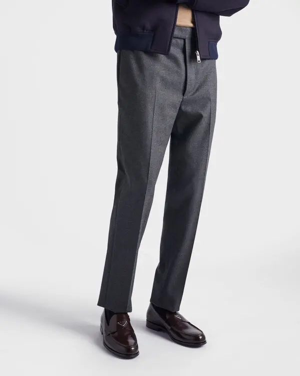 Prada Brushed Leather Loafers