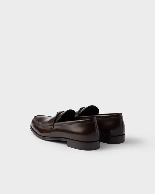 Prada Brushed Leather Loafers