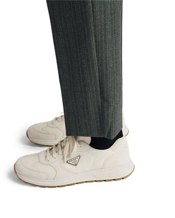 Prada Prax Suede And Re-nylon Sneakers - Neutral