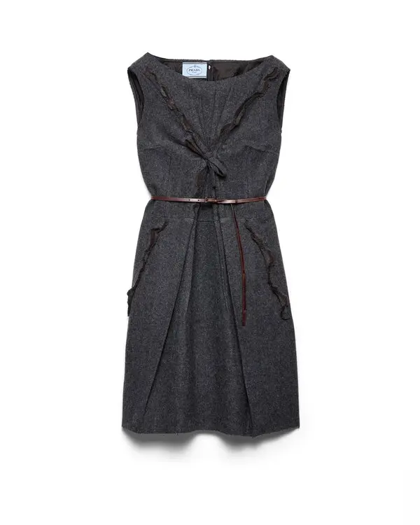Prada Shetland Wool Dress - Grey