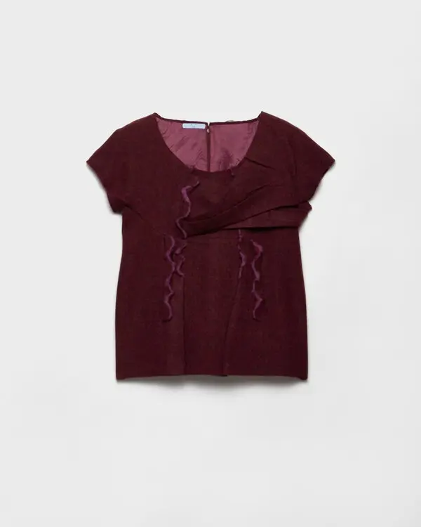 Prada Shetland Wool Top - Garnet