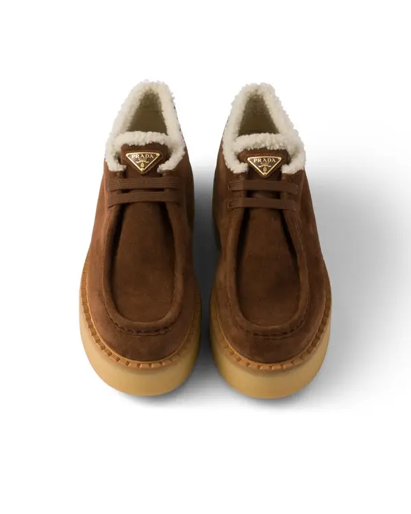 Prada Suede Chukka Boots - Brown