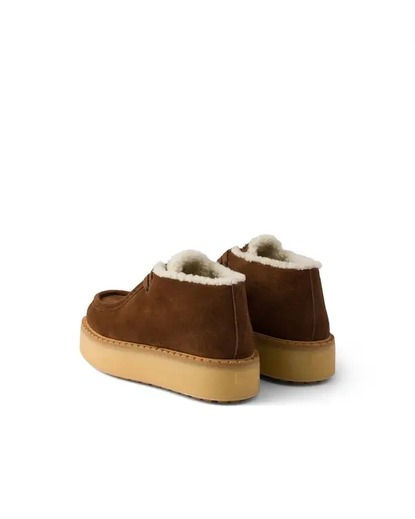 Prada Suede Chukka Boots - Brown