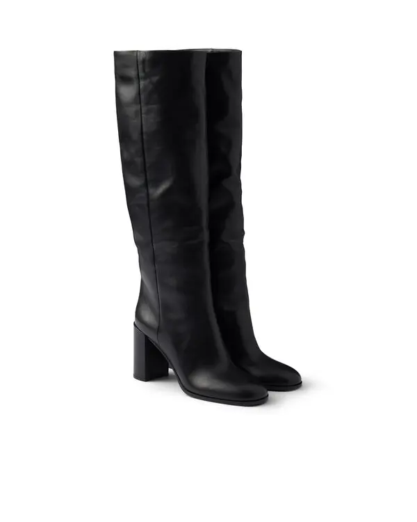 Prada Heeled Leather Boots