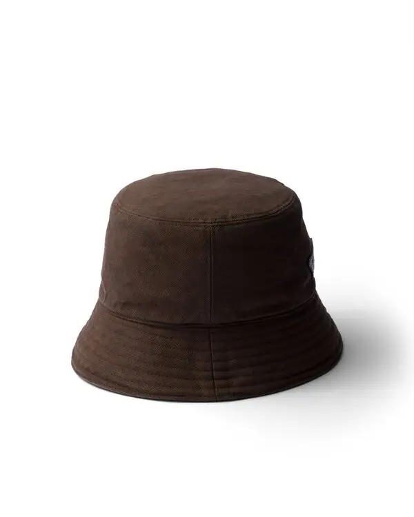 Prada Cotton Bucket Hat - Brown
