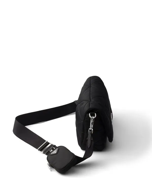 Prada Padded Re-nylon Shoulder Bag - Black