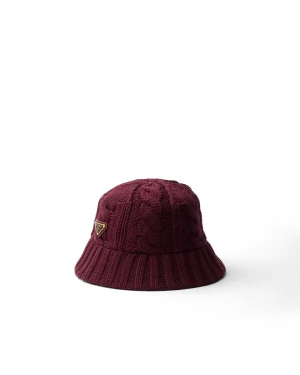 Prada Wool Bucket Hat - Red