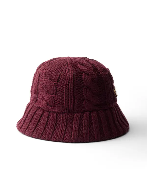 Prada Wool Bucket Hat - Red