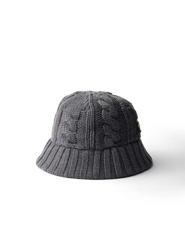 Prada Wool Bucket Hat - Grey
