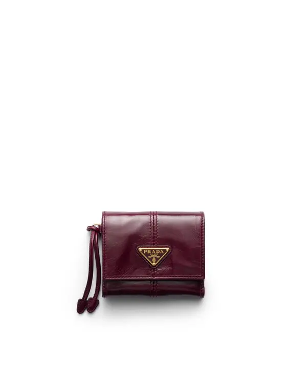 Prada Small Leather Wallet - Red