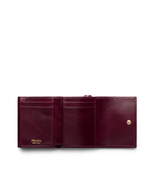 Prada Small Leather Wallet - Red