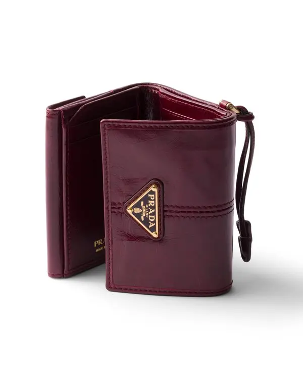 Prada Small Leather Wallet - Red