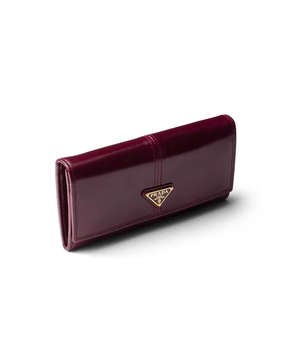 Prada Large Leather Wallet - Red