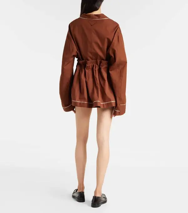 Prada Striped Cotton Miniskirt