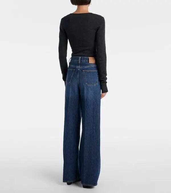 TOTEME High-rise Wide-leg Jeans