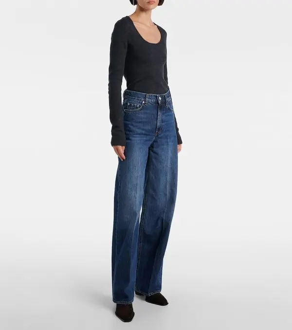 TOTEME High-rise Wide-leg Jeans