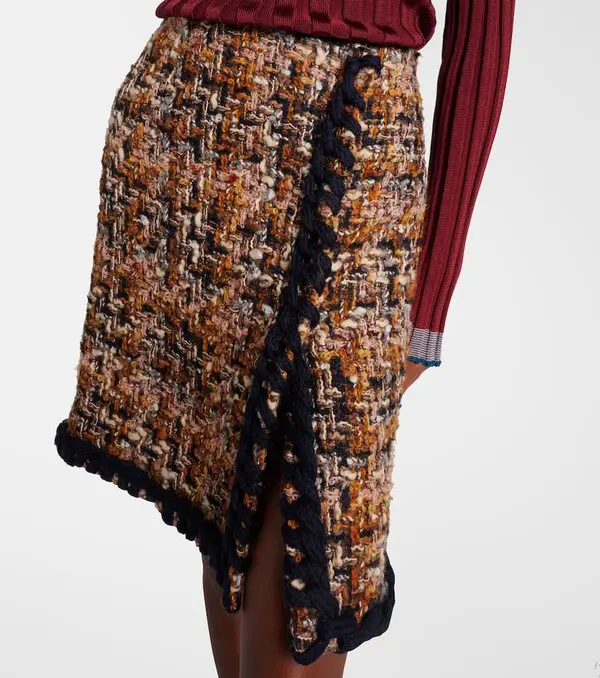 Etro Wool-blend Tweed Miniskirt