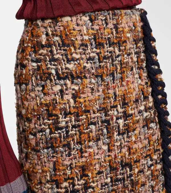 Etro Wool-blend Tweed Miniskirt