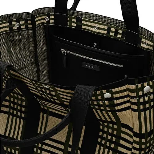 RADLEY Hadleigh Place Check Open Top Tote Bag