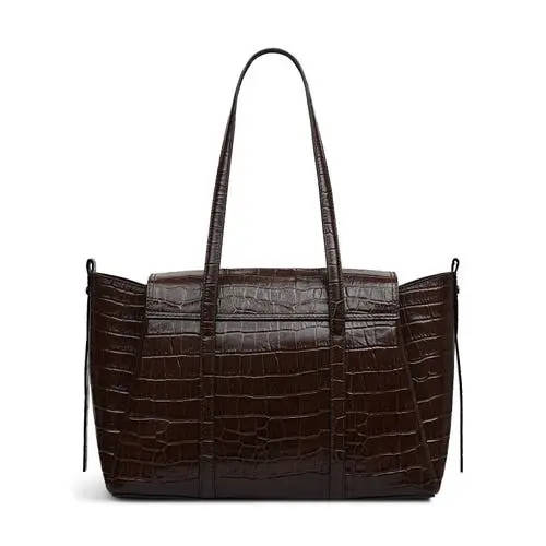 RADLEY The Chancery Faux Croc Flapover Shoulder Bag - Walnut